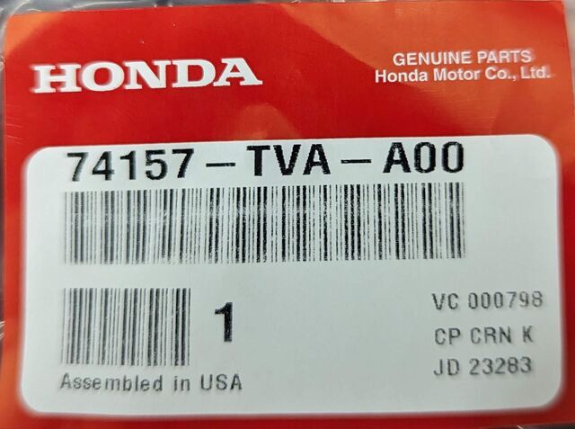 Genuine Honda Fender Ledge Cover 74157-TVA-A00 | eBay