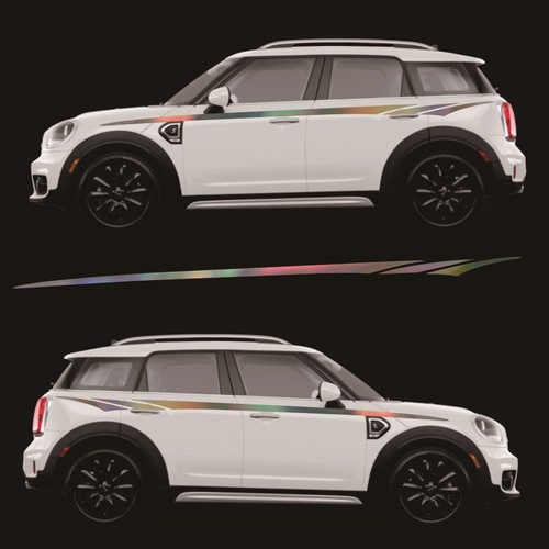 Long Stripe Laser Car Stickers Auto Side Vinyl Decals Racing Sport ...