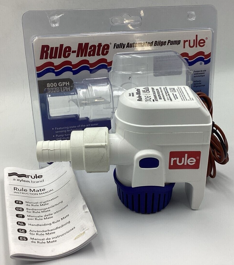 Rule RM800B Rule-Mate Automatic Bilge Pump 800 GPH 12 Volt 29-RM800B | eBay