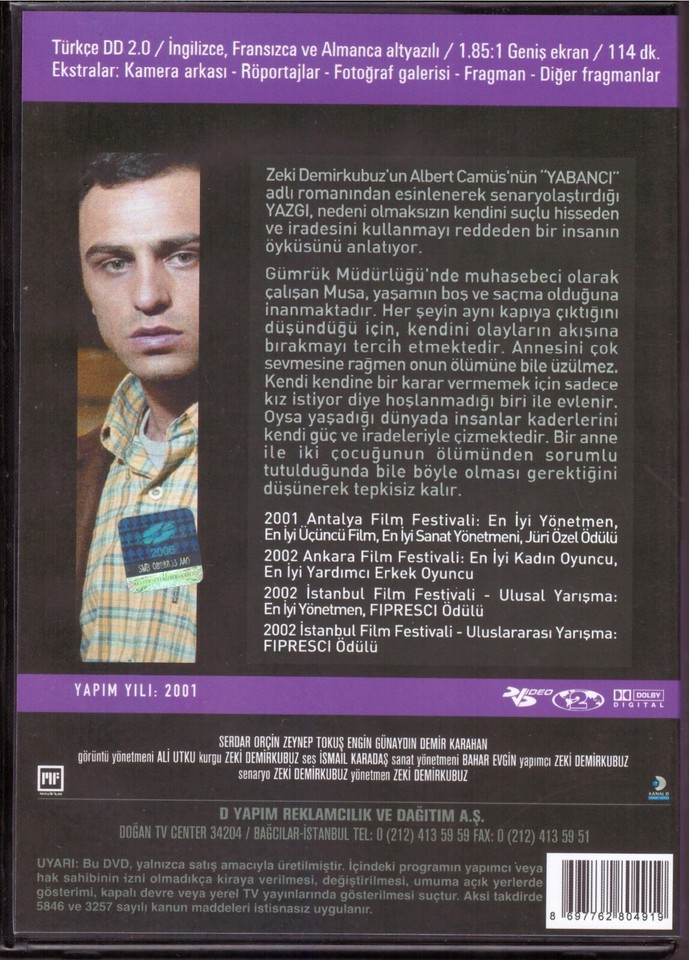 Yazgı / Serdar Orçin, Zeynep Tokuş DVD Region 2 (PAL) Turkish Movie | eBay