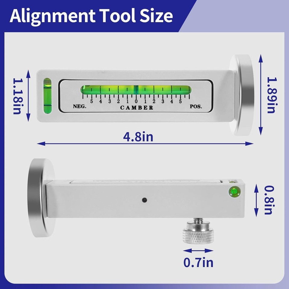 2 Pack Adjustable Magnetic Gauge Tool, Wheel Camber, Caster Pillar and ...