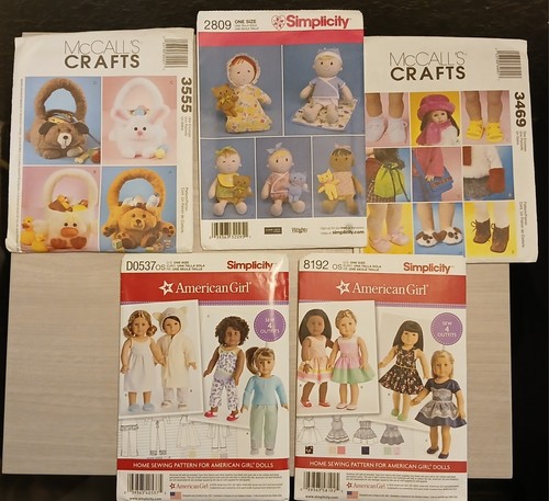 Sewing Patterns American Girl Cloth Dolls Animal Baskets Craft Supplies ...