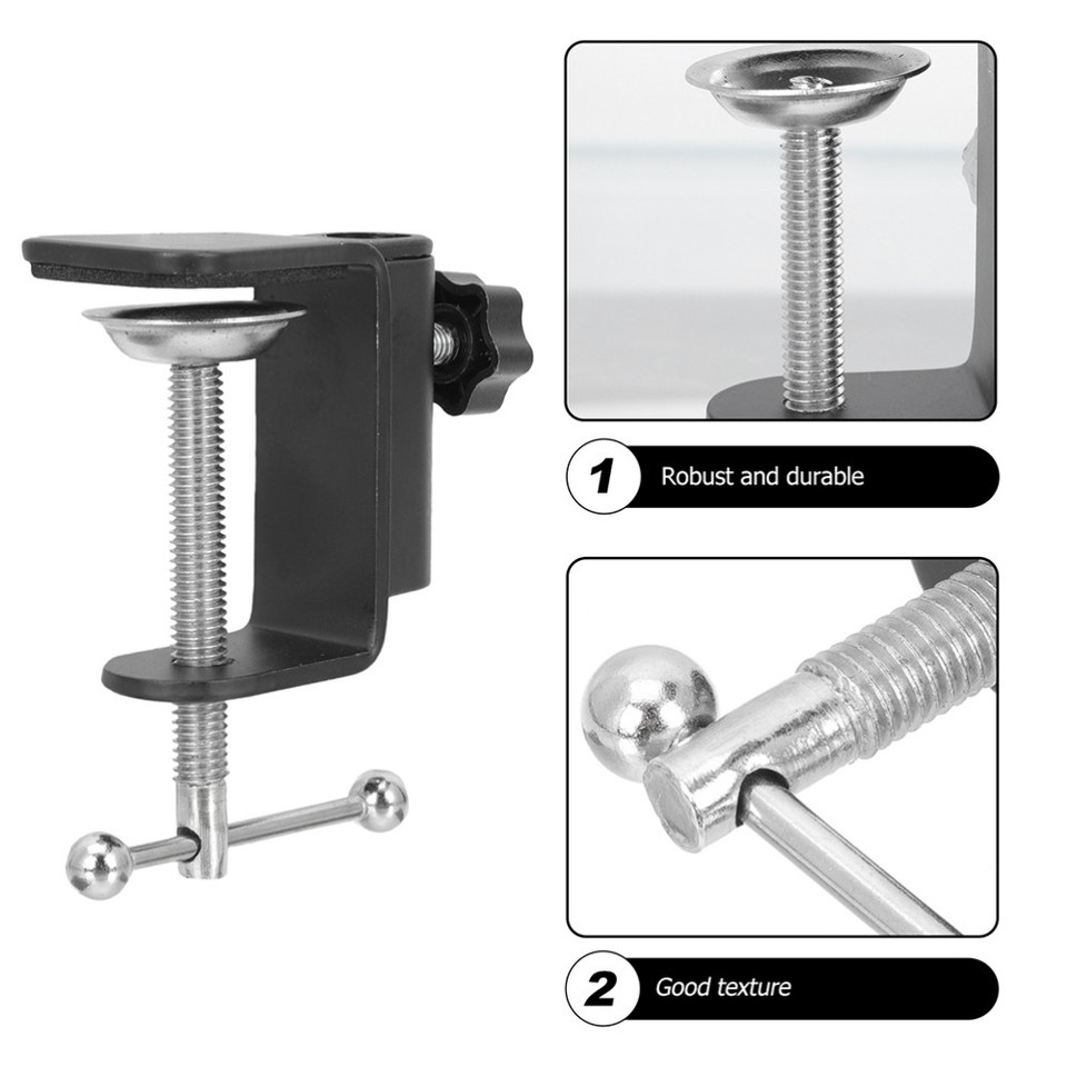 2 Pcs Base Bracket Accessories Metal Clamp C-clamp Fixture Table Clamps ...