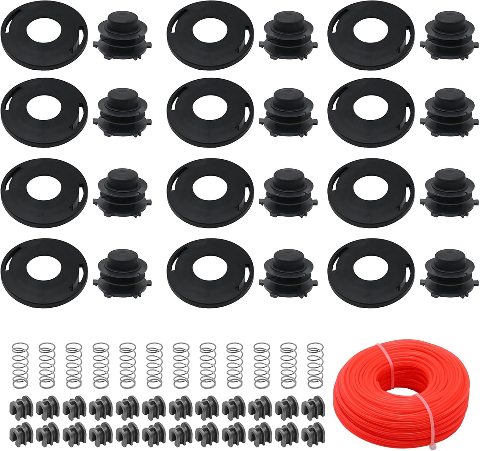 12 Pcs 25-2 Trimmer Head Spools Cover Eyelet Sleeve Spring Replacement ...