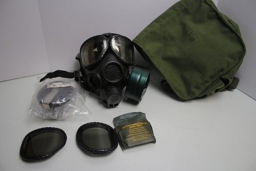 US Military M40 Gas Mask Kit – Filter, Outserts, Bag, Decon Kit – CBRN ...