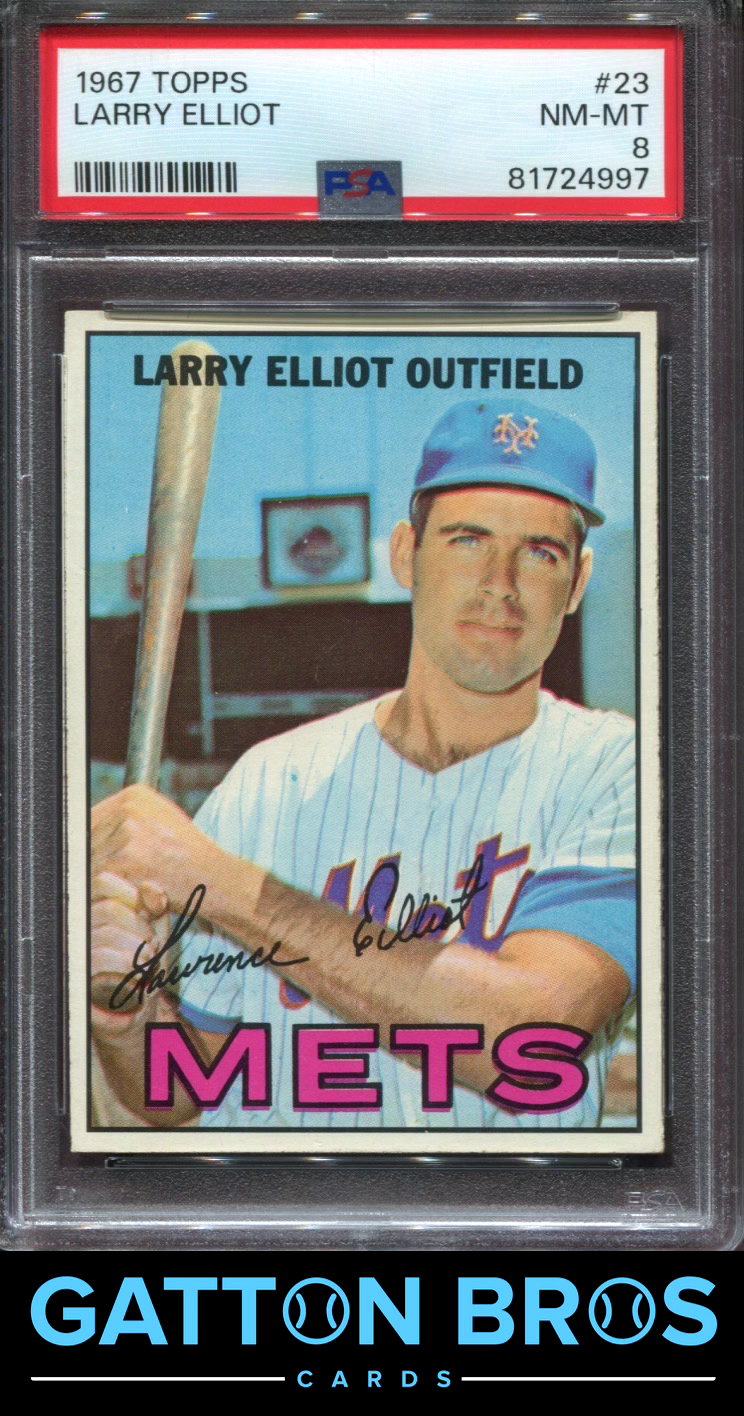 1967 Topps Larry Elliot #23 PSA 8 NM-MT | eBay