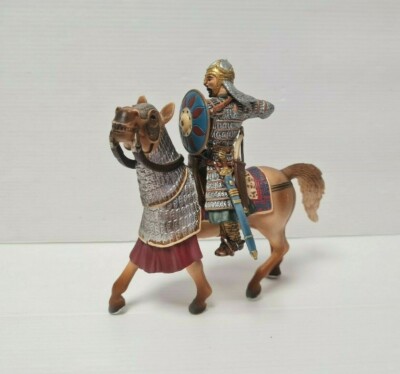 SCHLEICH RITTER KNIGHT CAVALIERE A CAVALLO COTTA DI MAGLIA ACTION ...