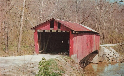 Bainbridge IN Indiana Rolling Stone Covered Bridge Putnam County Vtg ...