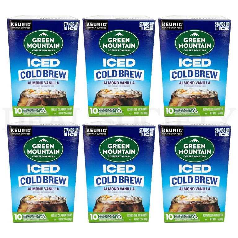 Green Mountain Coffee Almond Vanilla Cold Brew K-Cup 10 Count Each Lot ...