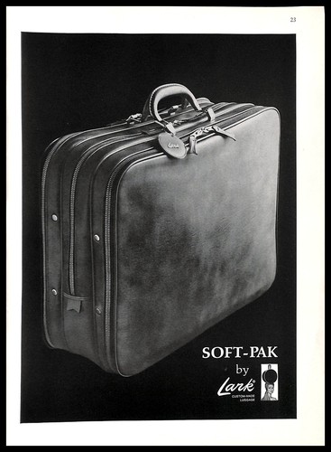 1965 Lark Soft-Pak Custom-Made Luggage Vintage PRINT AD Travel Suitcase ...