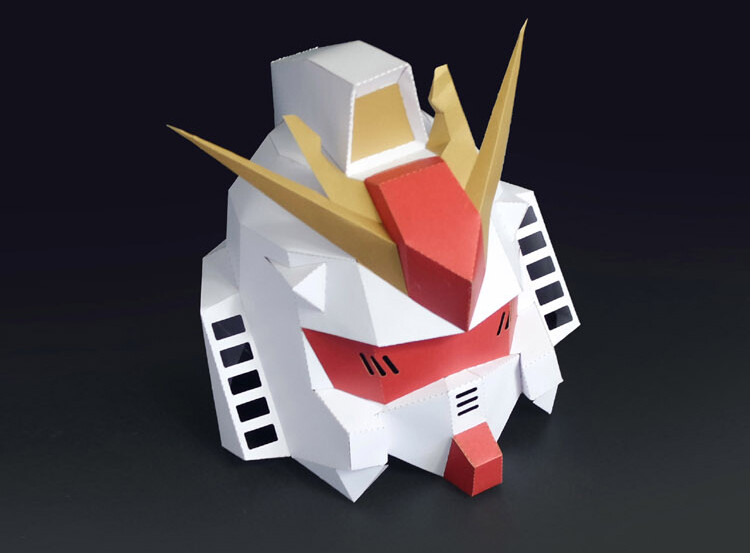 3D Paper Mask Pre-cut Gundam Costume Cosplay Halloween Paper Craft ...