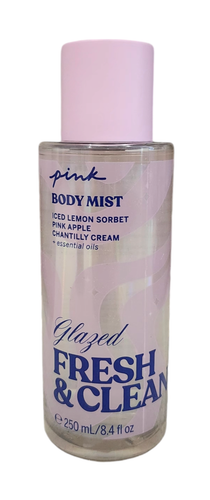 NEW VICTORIA'S SECRET PINK GLAZED FRESH & CLEAN FRAGRANCE BODY MIST 8.4 ...