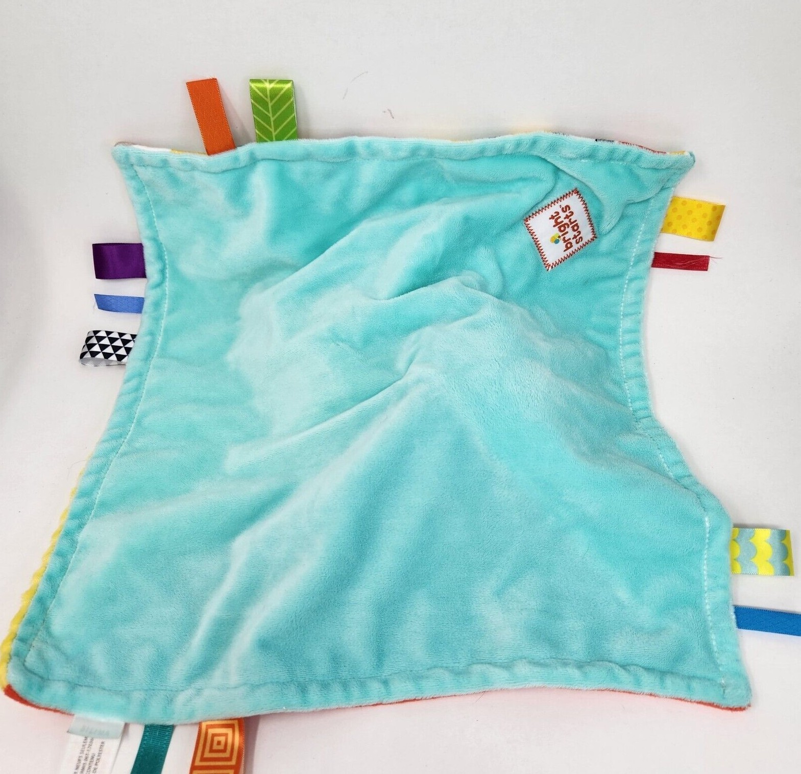 TAGGIES BABY YELLOW & TEAL LION SECURITY BLANKET STUFFED ANIMAL PLUSH ...