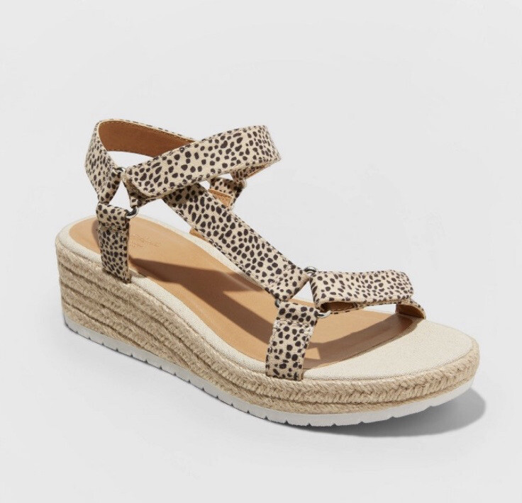 Women's Bree Cheetah Espadrille Platform Sandals Universal Thread Brown ...