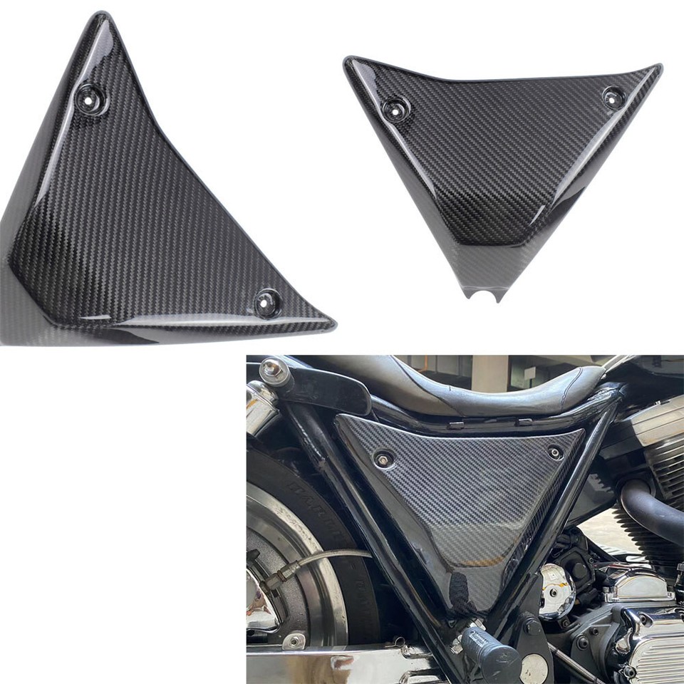 1987-2000 Harley FXR FXRT FXRP Super Glide Black 100% Carbon Fiber Side ...