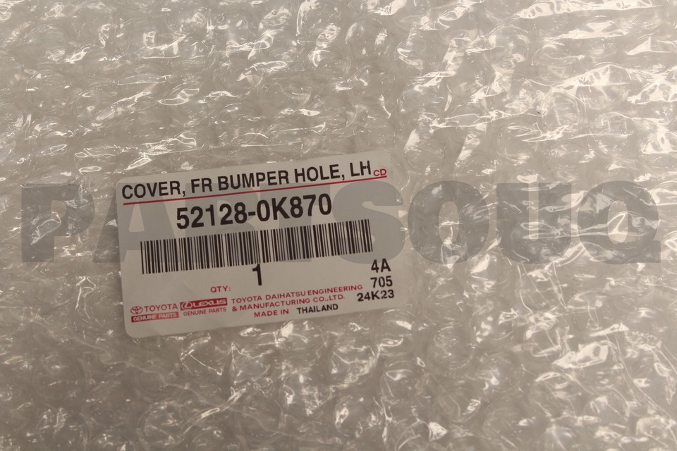 521280K870 Genuine Toyota COVER, FR BUMPER HOL 52128-0K870 | eBay