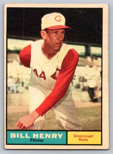 1961 Topps #66 Bill Henry Cincinnati Reds VG/EX | eBay