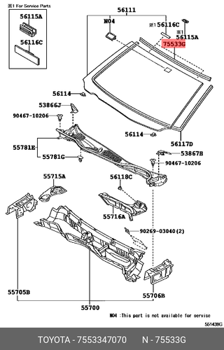 Genuine OE window molding, 7553347070 for TOYOTA 75533-47070 | eBay.de