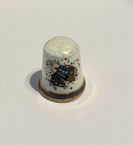 Porcelain Thimble Mesquite NV Nevada Gambling Cards Roulette Slot ...