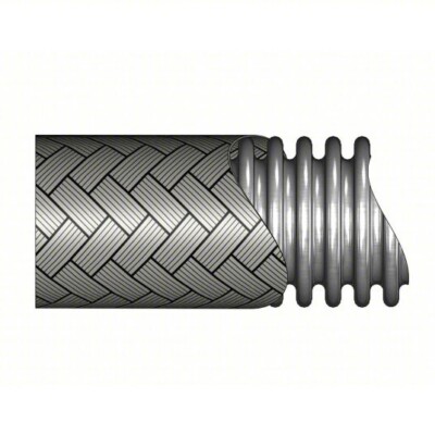 HOSEMASTER GZ200SM120 FLEXIBLE METAL HOSE, 2" DIA., 12" L, MNPT, 4FKL8 ...