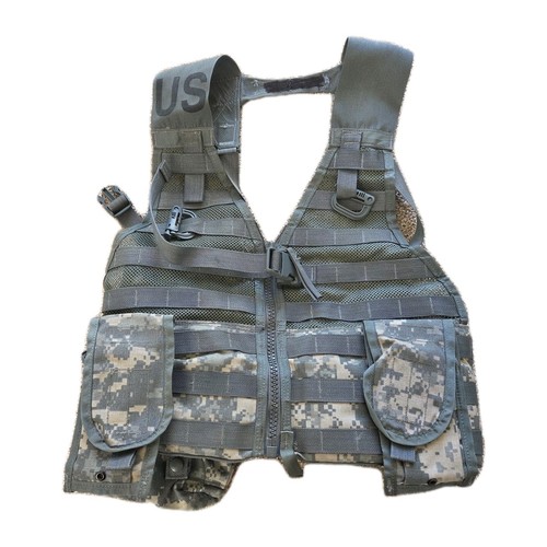 US Army Tactical MOLLE Vest ACU Camo – Adjustable Load-Bearing Carrier ...