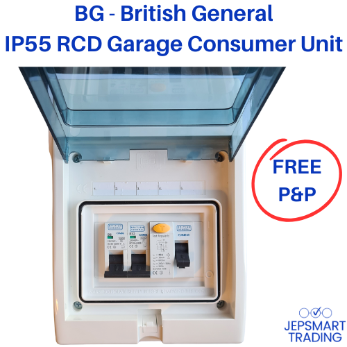 BG Garage 40A RCD Consumer Unit Insulated Weatherproof Populated CUGAR1 ...