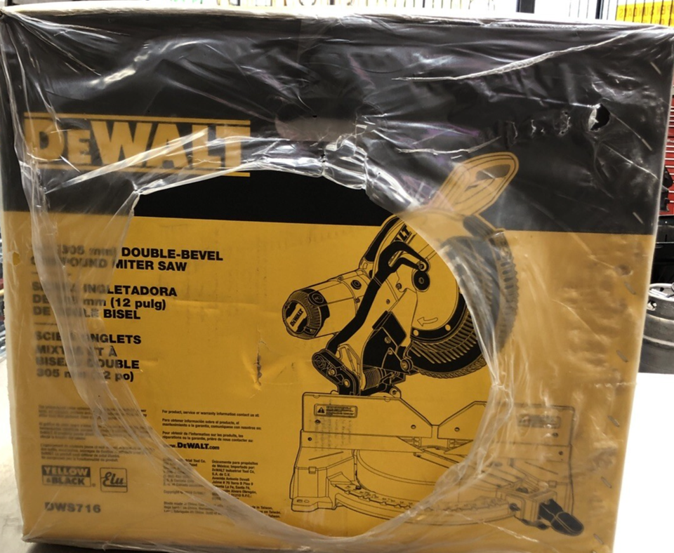 DeWalt 12” Double-Bevel Compound Miter Saw - DWS716 (Brand New ...