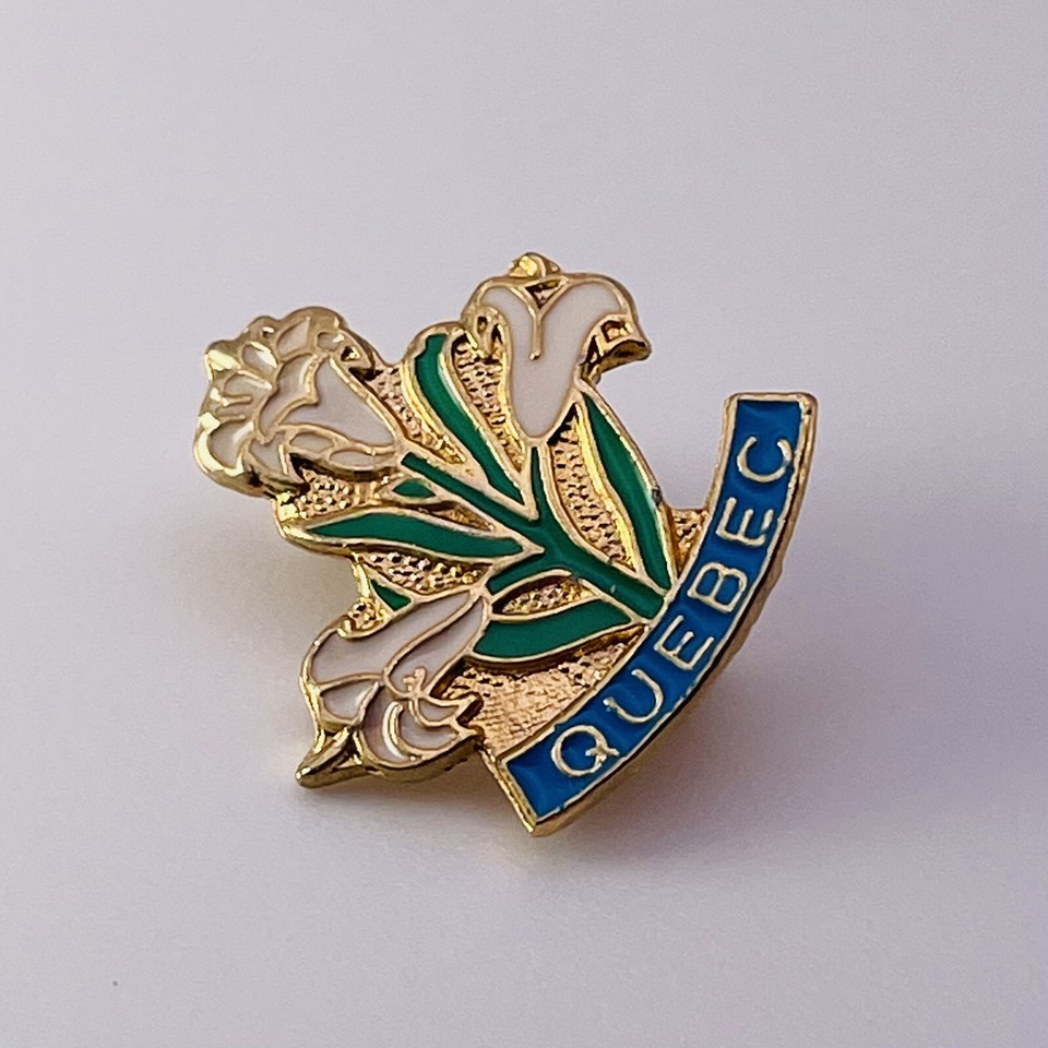 Quebec Canada Iris Versicolor Travel Souvenir Collectible Pin- Lapel ...