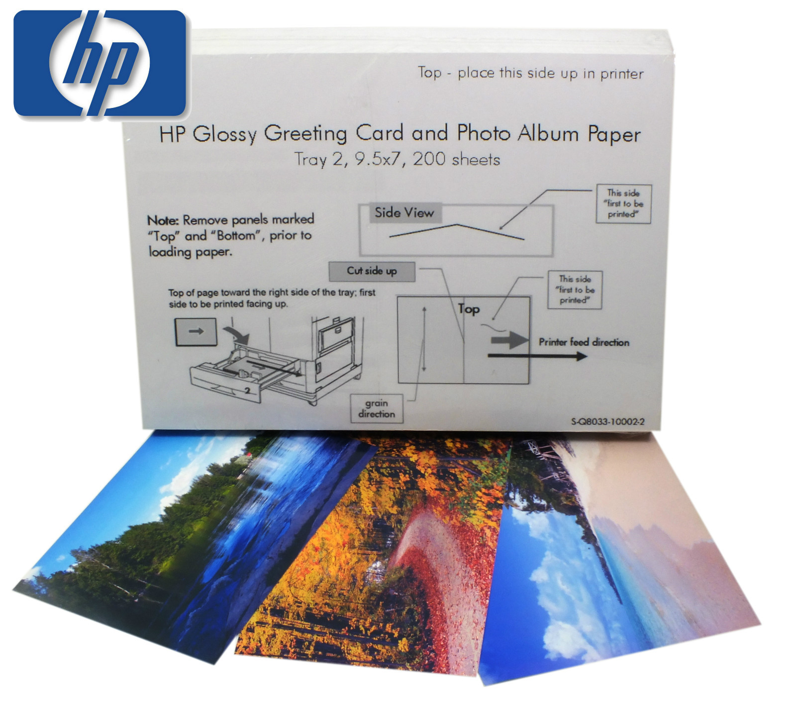 HP Glossy Greeting Card & Photo Album Paper 200 Sheets 9.5 X 7” (SQ8033 ...