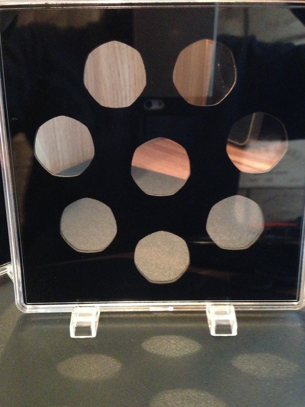 ACRYLIC COIN DISPLAY CASES FOR OLD 50p, NEW 50p,10p,1 pound,2 POUNDS ...