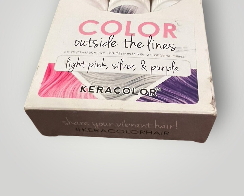 Keracolor Kera Crayons Clenditioner Set -Light Pink, Silver, Purple ...