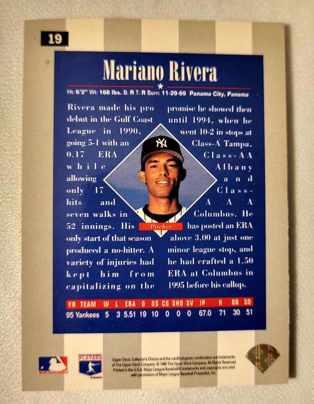 1996 Collector’s Choice Silver Signature Mariano Rivera RC Baseball ...
