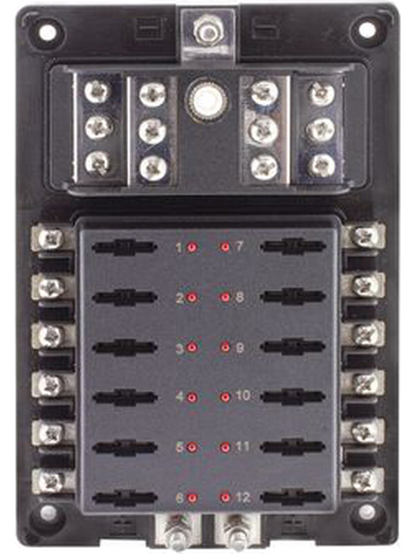 Hulk 4X4 12 Way Fuse Box Ats Standard Blade Fuse Bus Bar & LED Fault ...