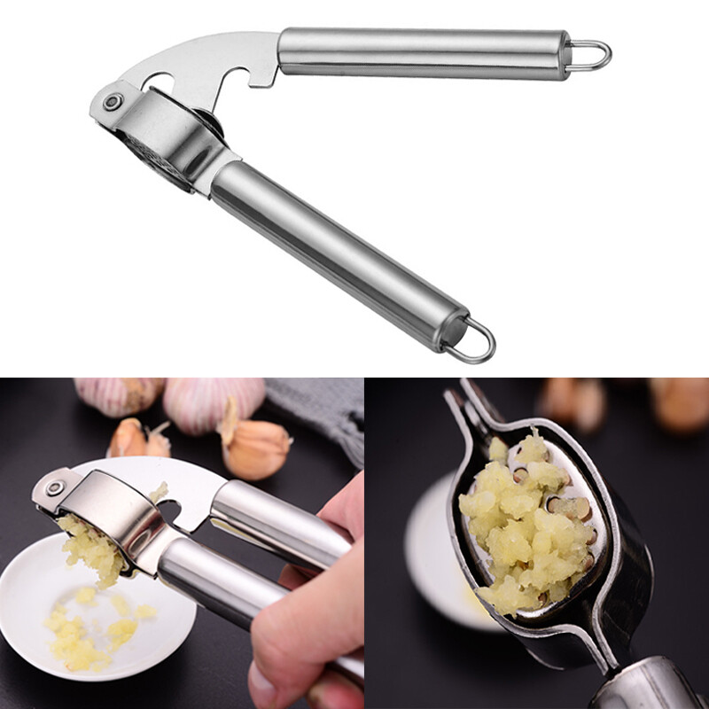 Garlic Press Crusher Squeezer Masher Mincer Stainless Steel Manual ...