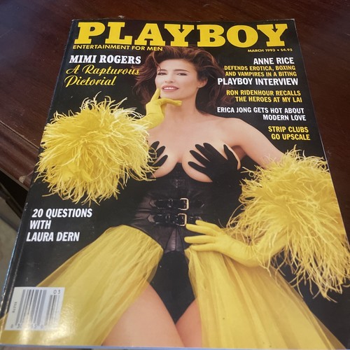 Playboy March 1993 Mimi Rogers Anne Rice Laura Dern Kimberly Donley Magazine | eBay