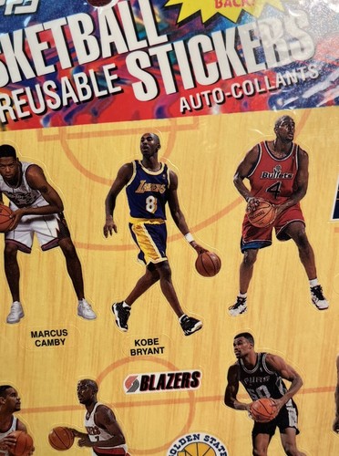Kobe Bryant Rookie 1997 NBA Basketball Sticker Pages, Complete Set Of 5 ...