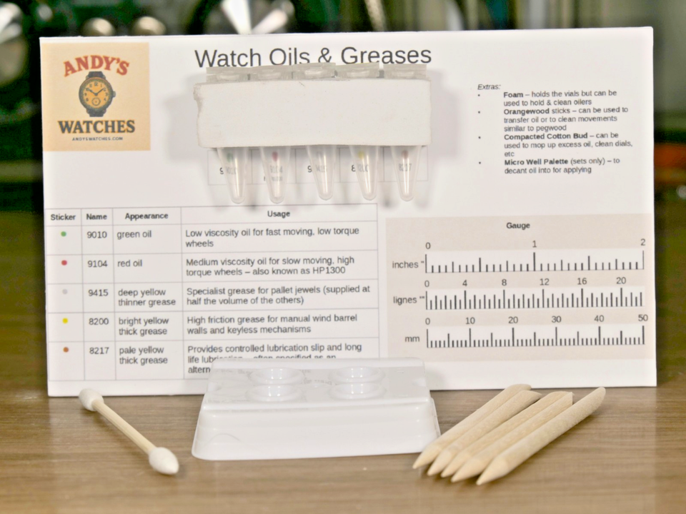 Moebius Watch Oils: 9010, 9104, 9415, 8200, 8217: 0.1-0.5ml (optional ...