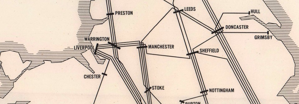British Railways Liner train routes Possible terminals. BEECHING REPORT ...