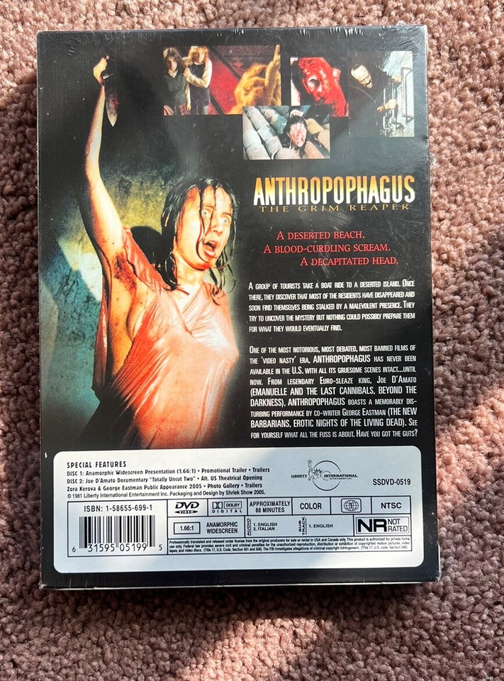 Anthropophagus: The Grim Reaper 2-Disc Special Edition,DVD Rare ...