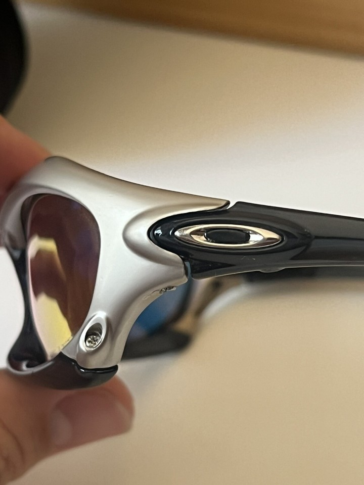 Y2K Vintage Oakley Splice - Orange Lens Grey/Black Frame | eBay