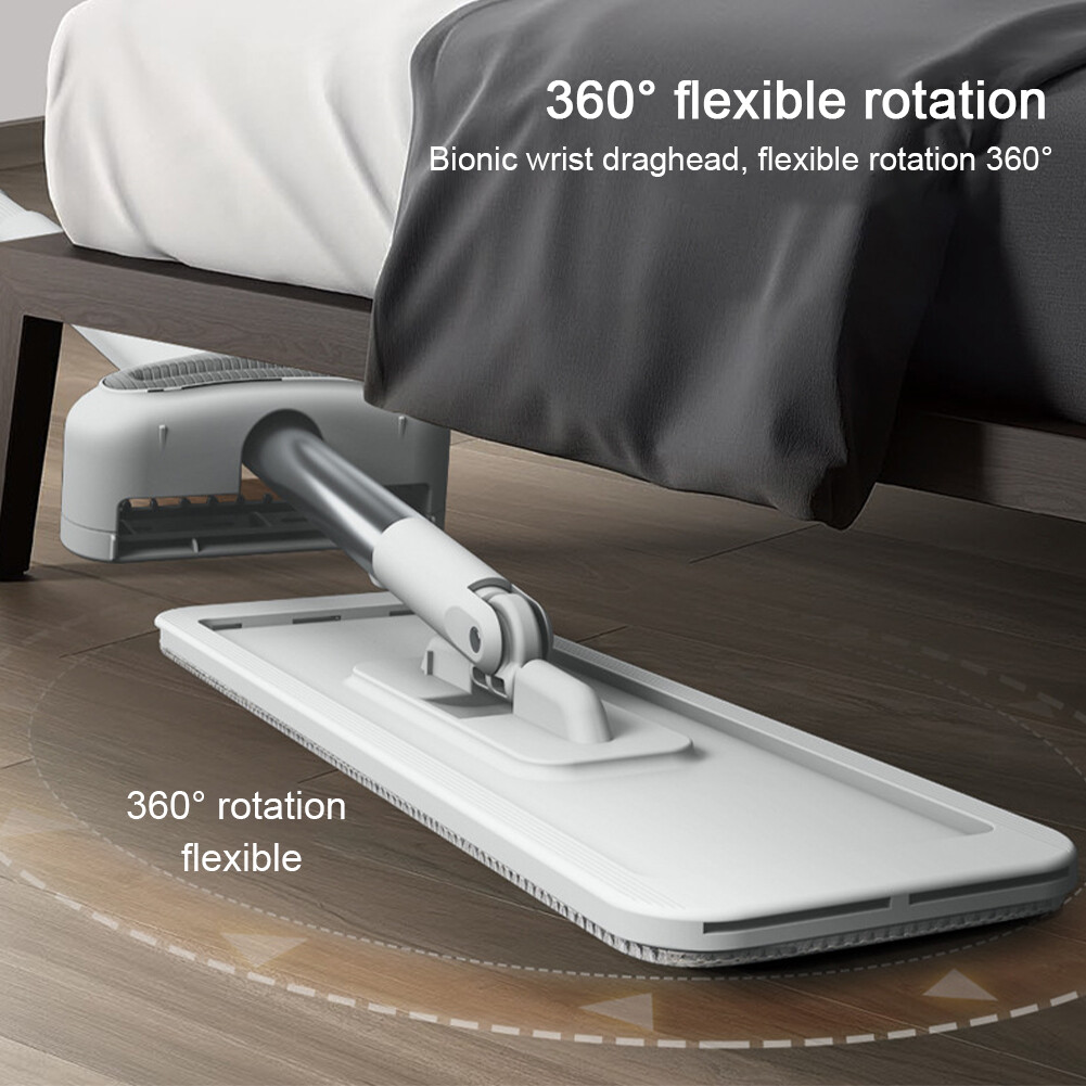 Long Handle Flat Mop Floor Cleaner Hotel Office For Wet Dry 360 Degree ...