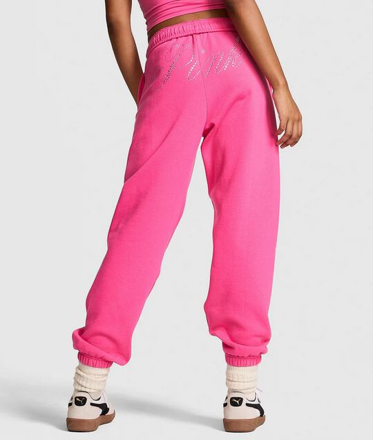VICTORIA'S SECRET PINK Ivy Fleece Zip Hoodie & Sweatpants Carmine Rose ...