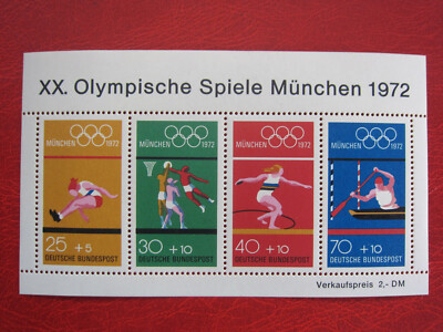Germany 1972, Block 8 ,1972 summer olymic games munich ,MNH | eBay UK