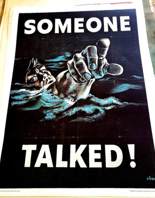 UNITED STATES WAR POSTER "SOMEONE TALKED" | eBay