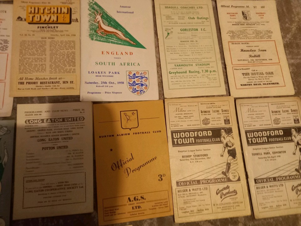 23 1950s Non-lge football programmes | eBay UK