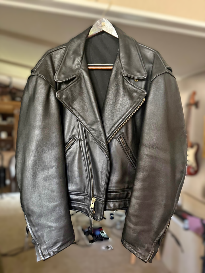 Vintage Leather CHP Motorcycle Jacket, USA Made, Size 52, AL's, CAL's ...