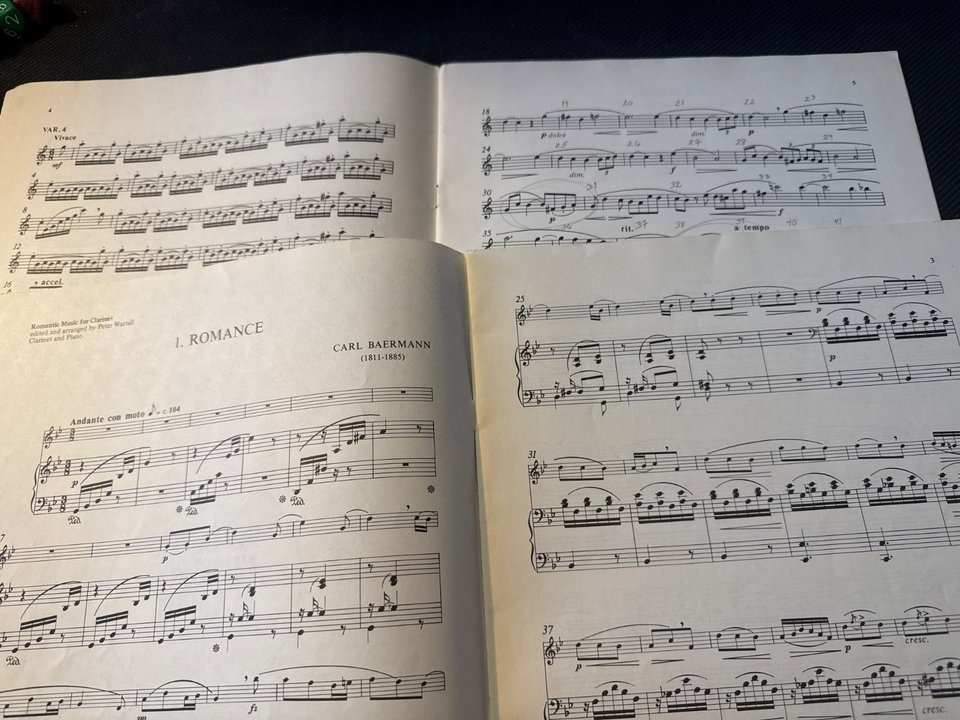 Romantic Music For Clarinet by Weber Bruch Gade Spohr Boosey & Hawkes ...