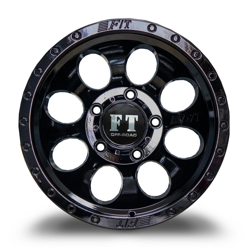 4 ~ 16x10 Full Throttle FT5096 5x127 (5x5") gloss black wheels -44mm | eBay