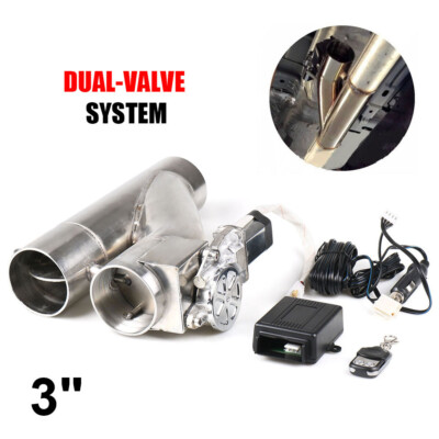 3 inch 76mm Exhaust Control Pipe Dual Valve Electric Y Pipe with Remote ...