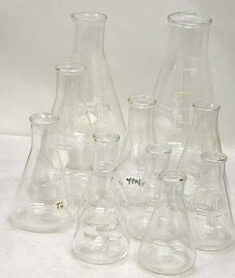 Pyrex Erlenmeyer Narrow Mouth, Glass Flask, (1000 / 250/125/500 ) ml | eBay